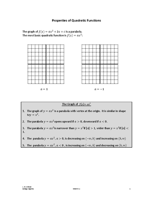 2.5 Quadratic Equations - L. St. Amand Quadratic Equations A quadratic ...