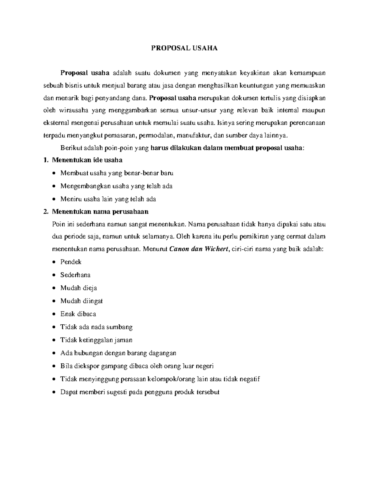 Proposal Usaha - PROPOSAL USAHA Proposal usaha adalah suatu dokumen ...