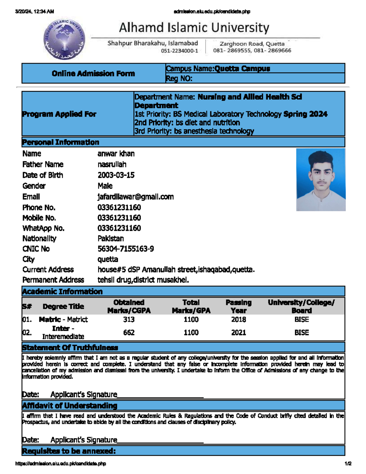 Admission - nice for students - General Knowledge - Studocu