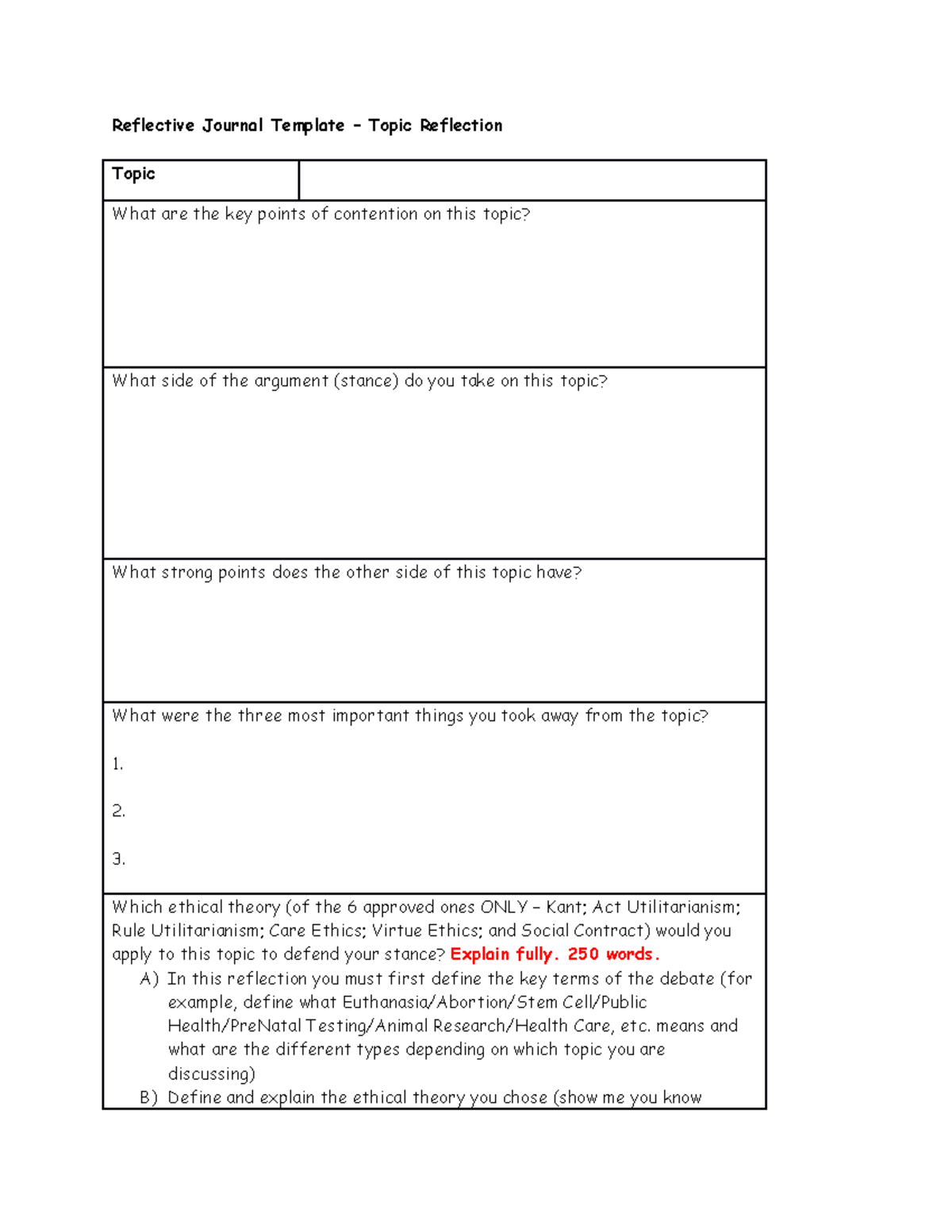 Reflective Journal Template 2020 online phil434 - Reflective Journal ...