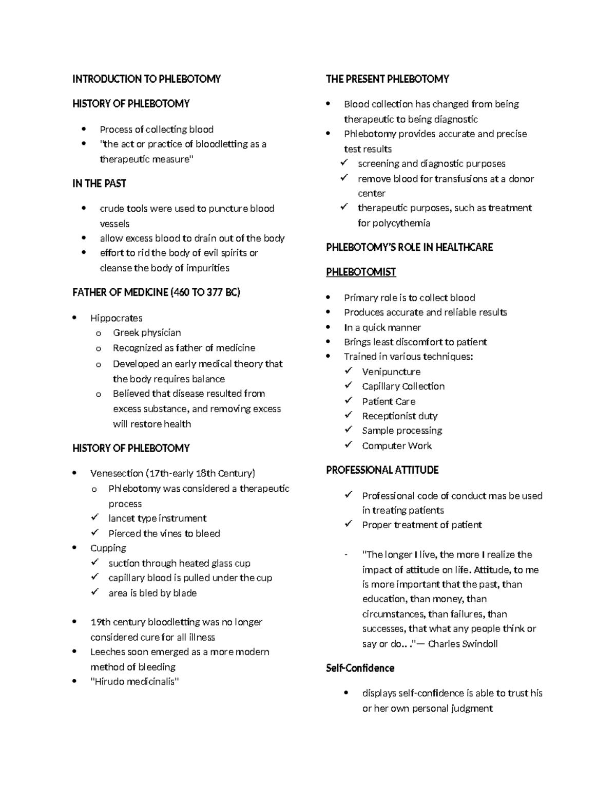 PMLS2 - Introduction To Phlebotomy - INTRODUCTION TO PHLEBOTOMY HISTORY ...