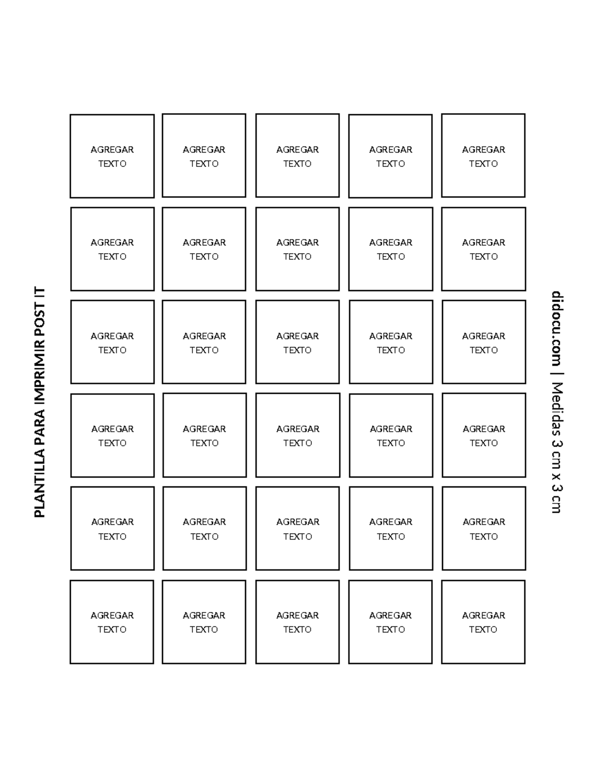 Plantillas Post It - AGREGAR TEXTO PLANTILLA PARA IMPRIMIR POST IT ...