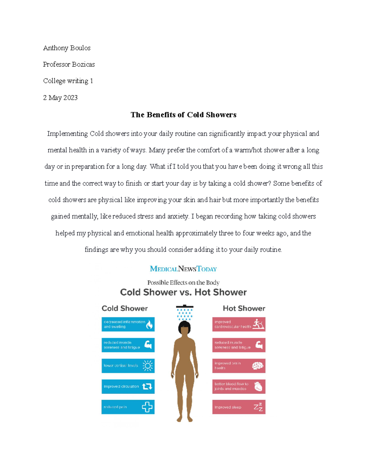 Self-care essay talking about an experiment to help with self care ...
