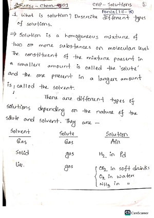 Solution Physical Chemistry Surface Chemistry Studocu