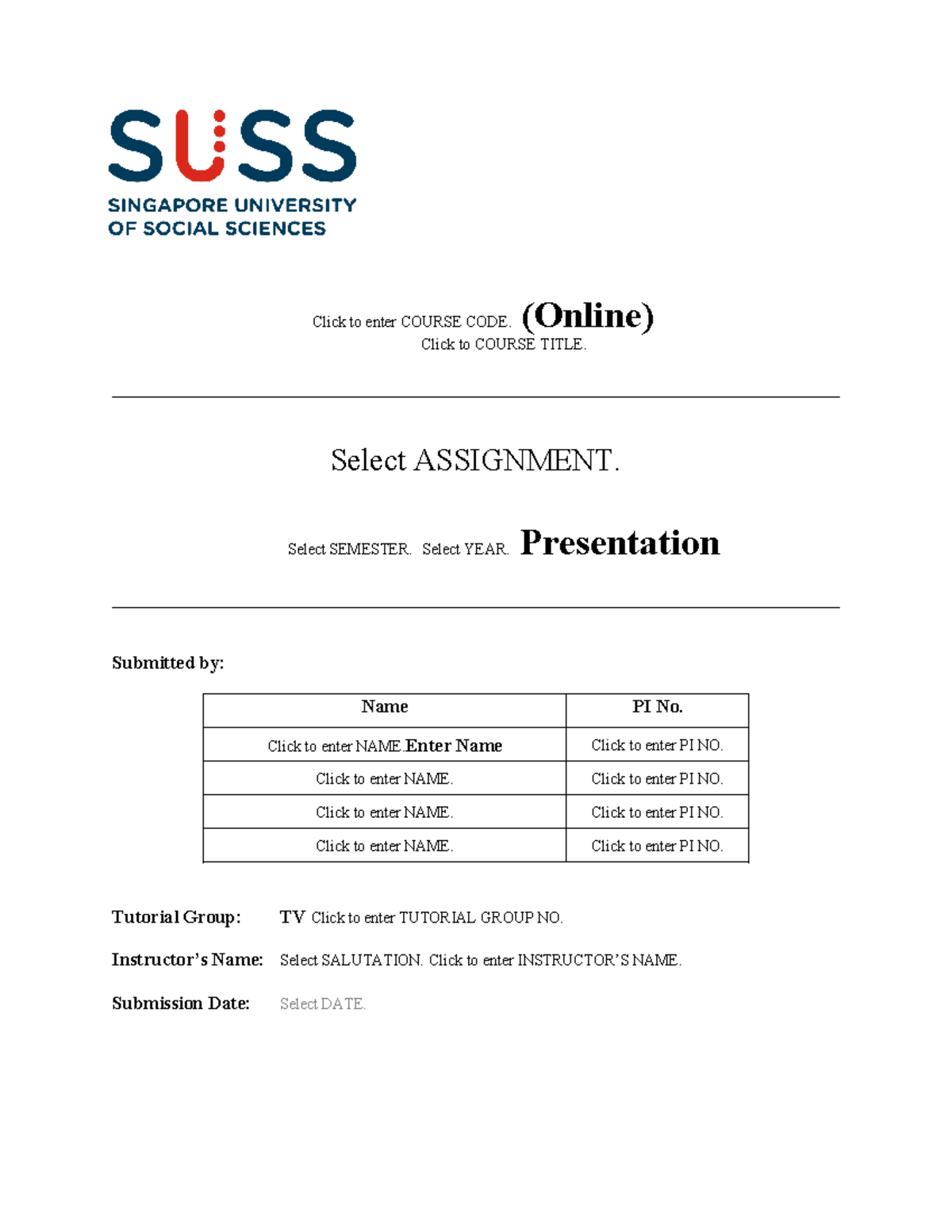 GBA TMA cover page - Click to enter COURSE CODE. (Online) Click to ...