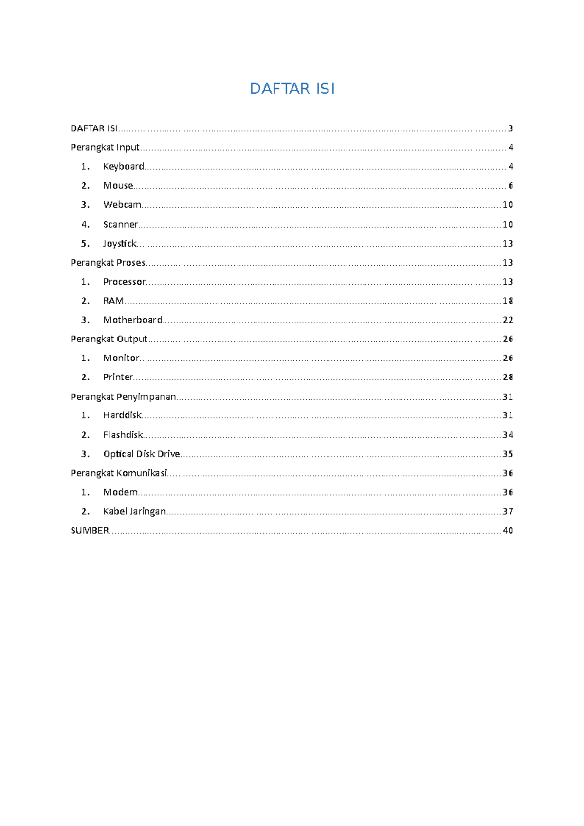 Perangkat komputer - DAFTAR - Studocu