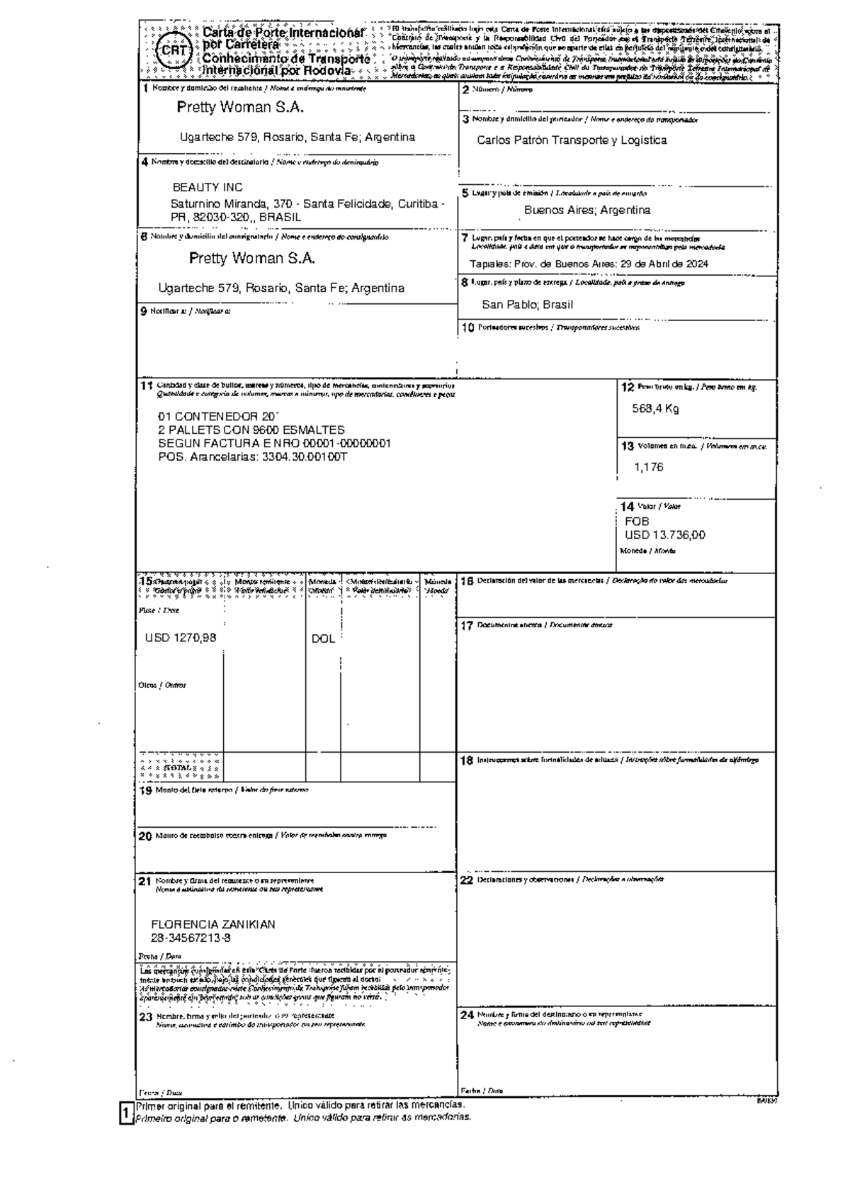 Carta de porte - Historia del arte universal - Studocu