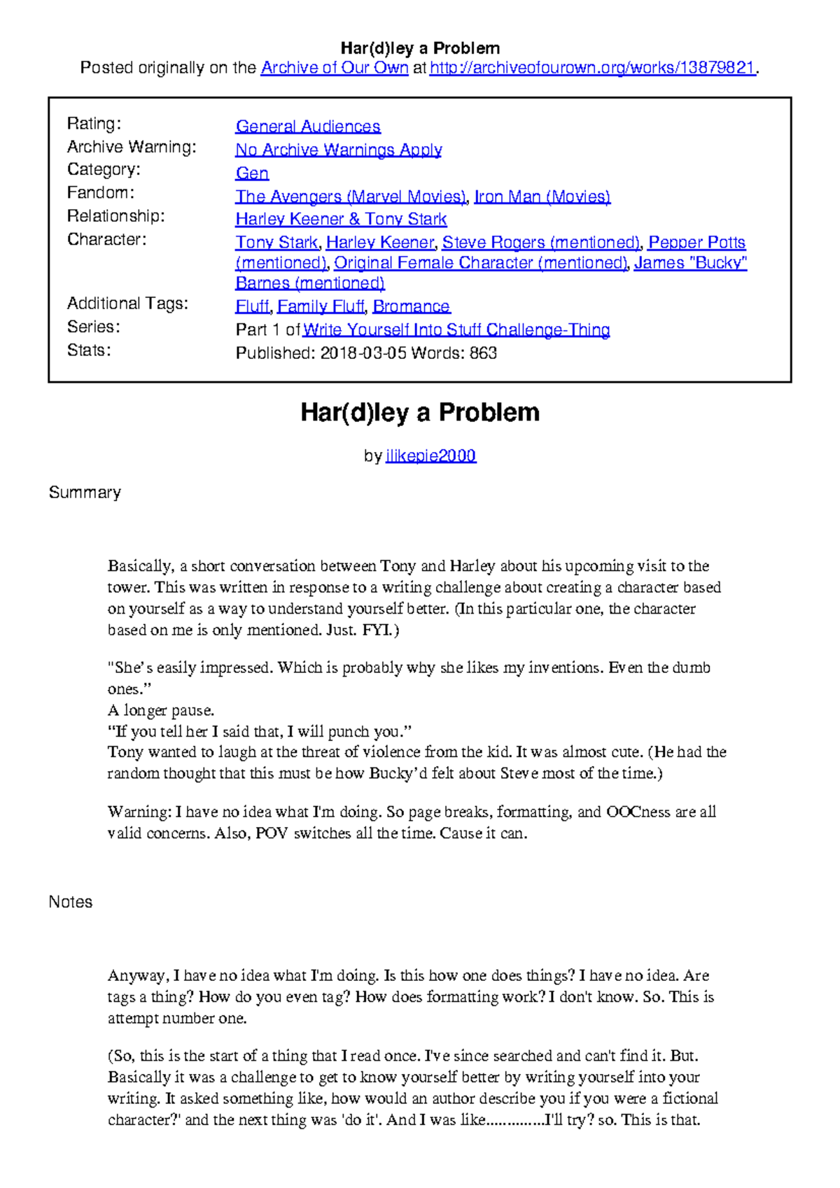 FILE DOC - SAMPLE - Har(d)ley a Problem Posted originally on the ...