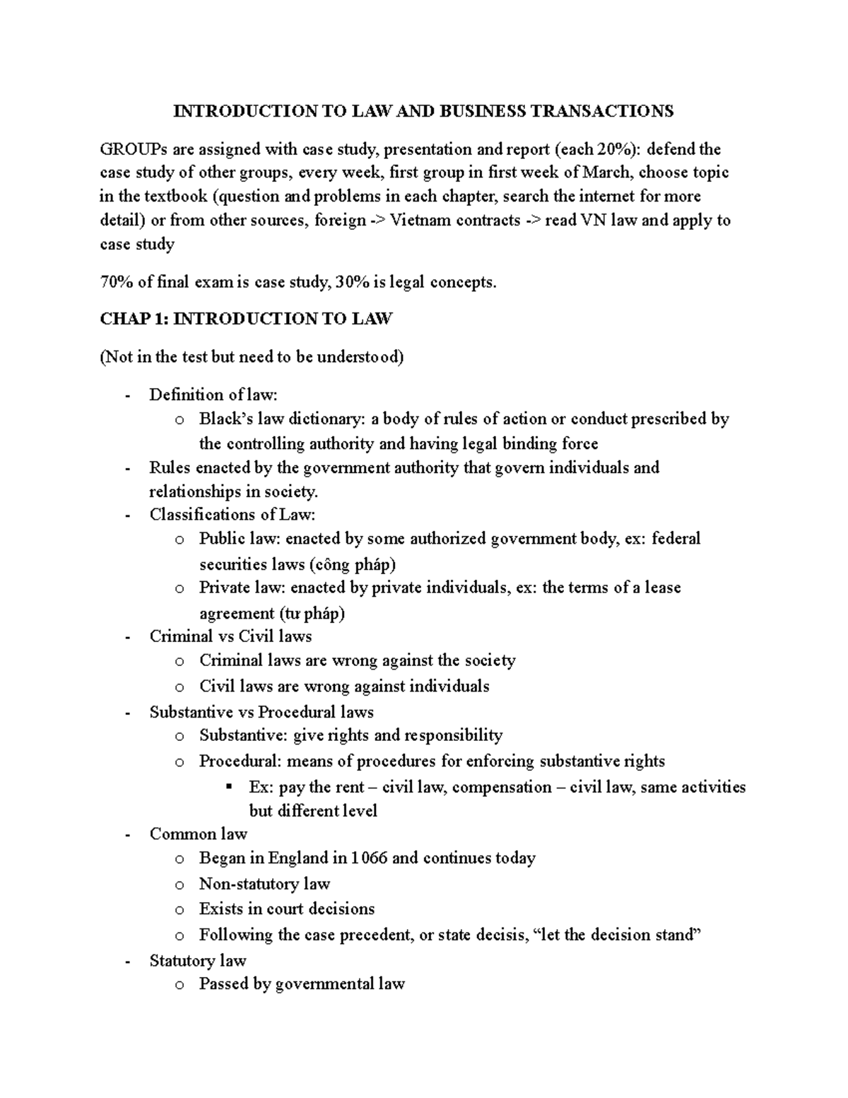 Bussiness-law-2th2 - ..... - Manuale di diritto privato - INTRODUCTION ...