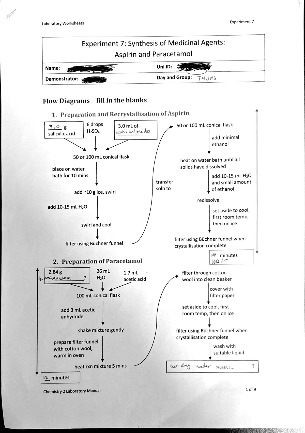 Lab 7 - lab 7 - CHEM1201 - Studocu