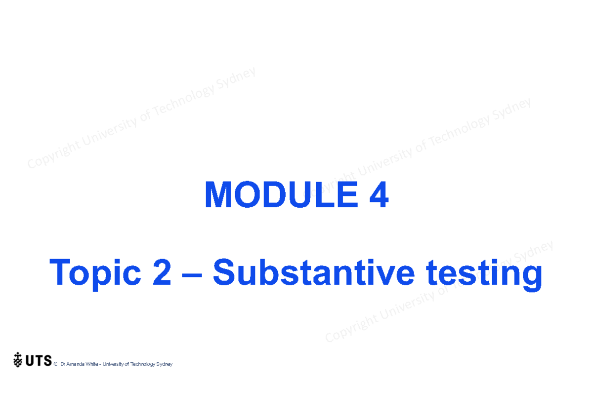 22522-Module-4-Topic-2-UTS - Copyright University of Technology Sydney ...
