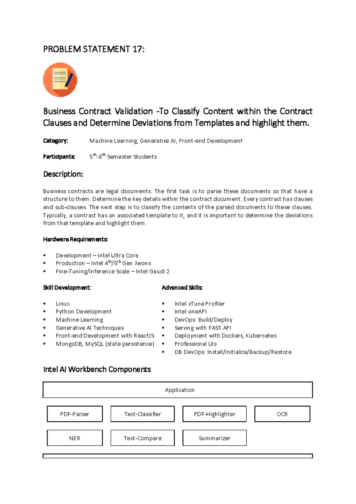 INTC UITP.2024 - Problem - PROBLEM STATEMENT 17: Business Contract Validation - To Classify ...
