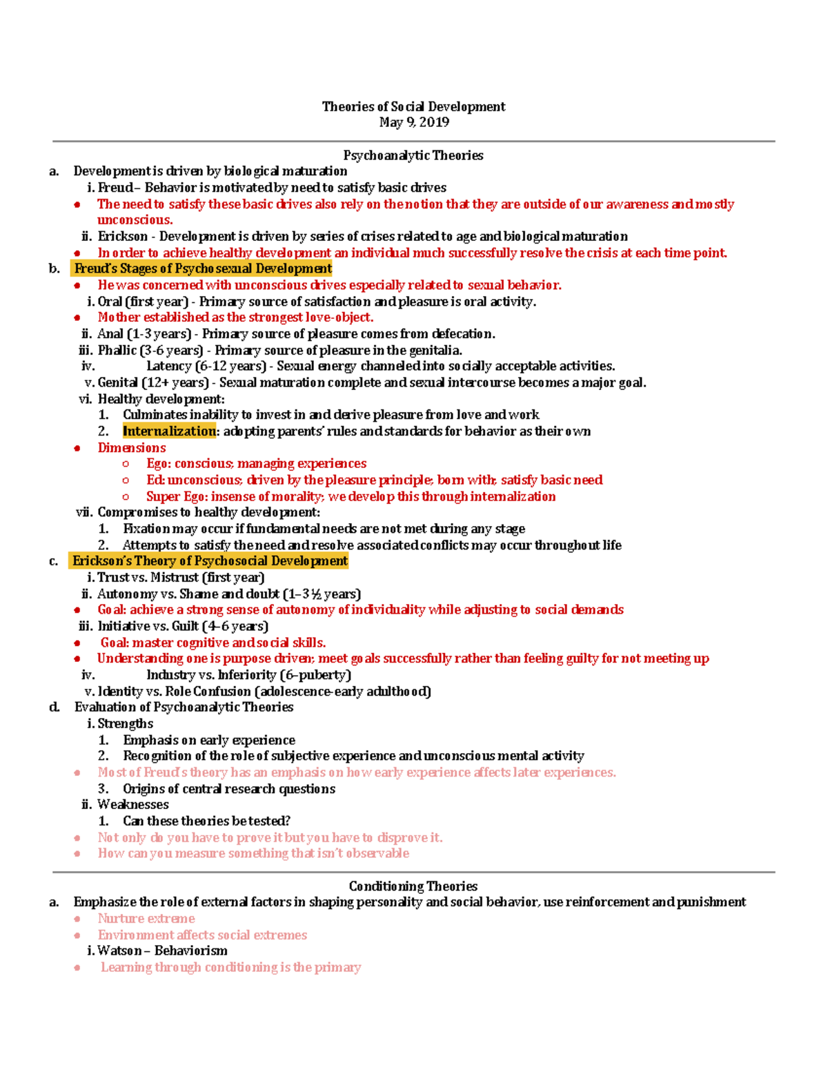 PSC 140 L11 Theories of Social Development - PSC 140 - UC Davis - Studocu
