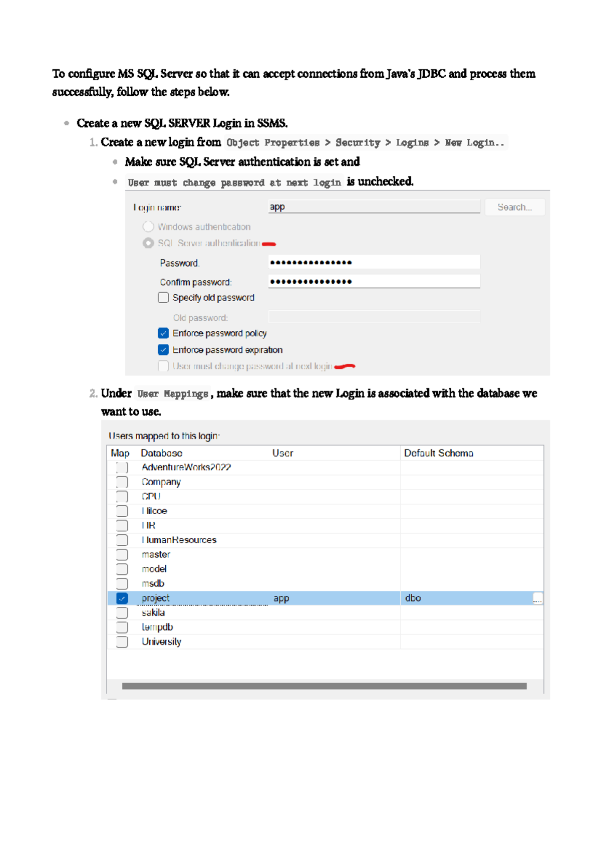 Server Setup Steps - To congure MS SQL Server so that it can accept ...