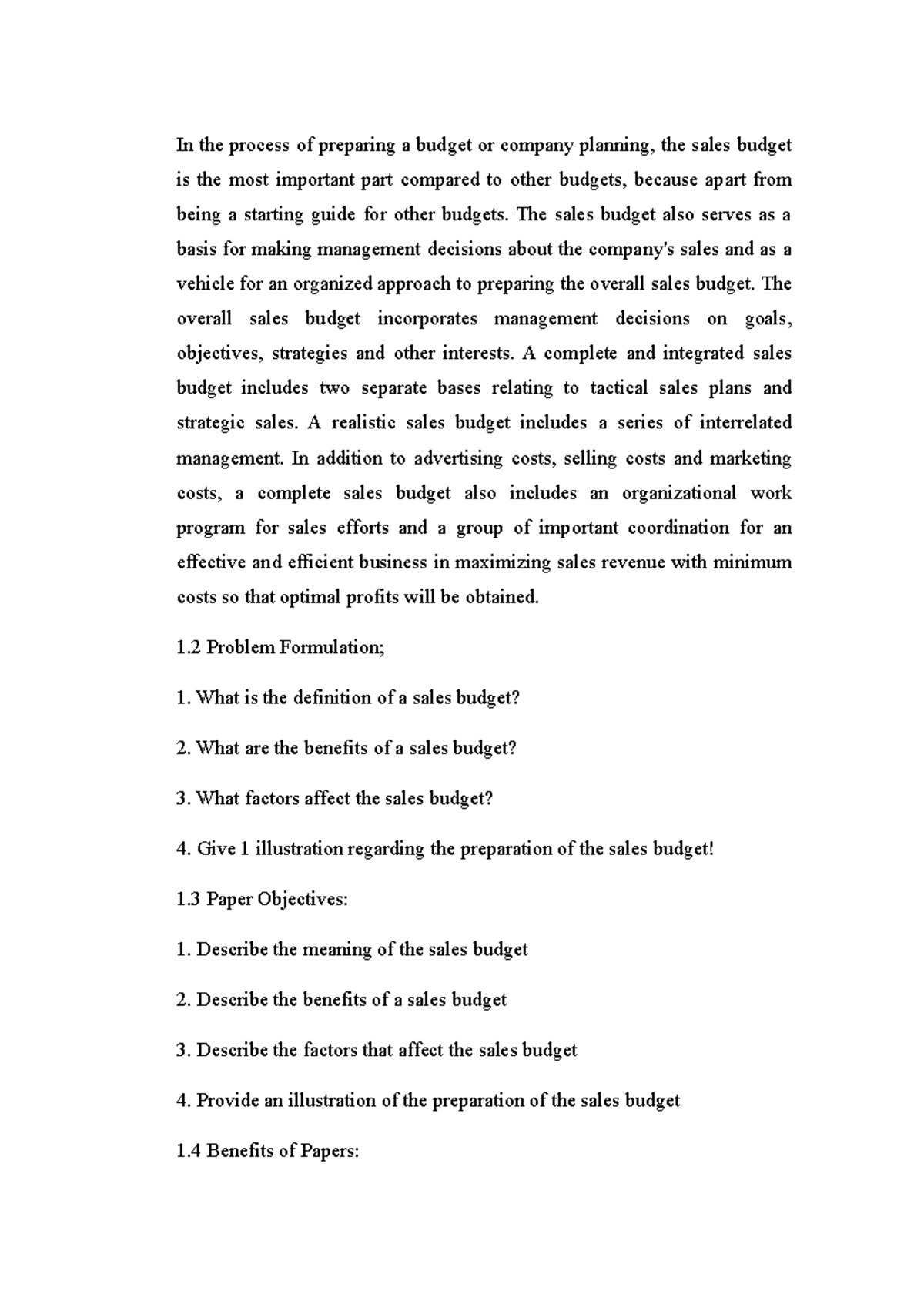 Lecture Notes Ch 3 Auditing In The Process Of Preparing A Budget Or Company Planning The