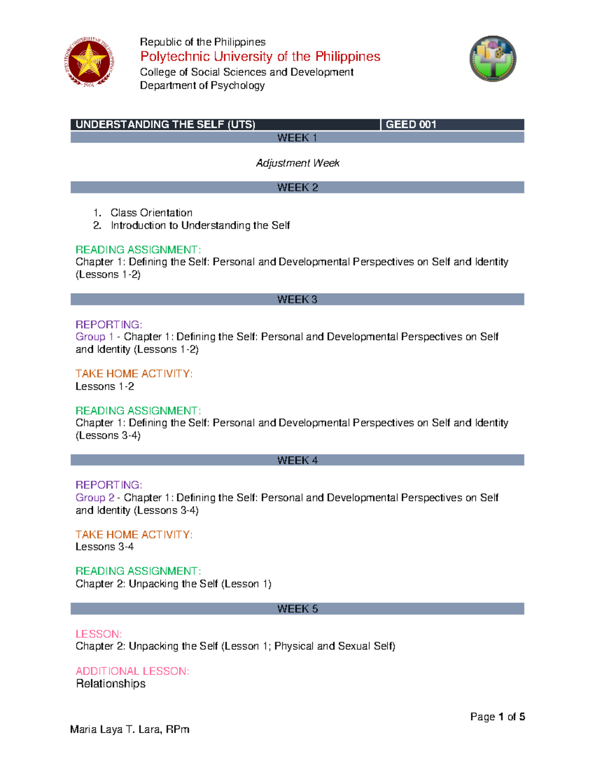 UTS Course Guide - Polytechnic University of the Philippines College of ...