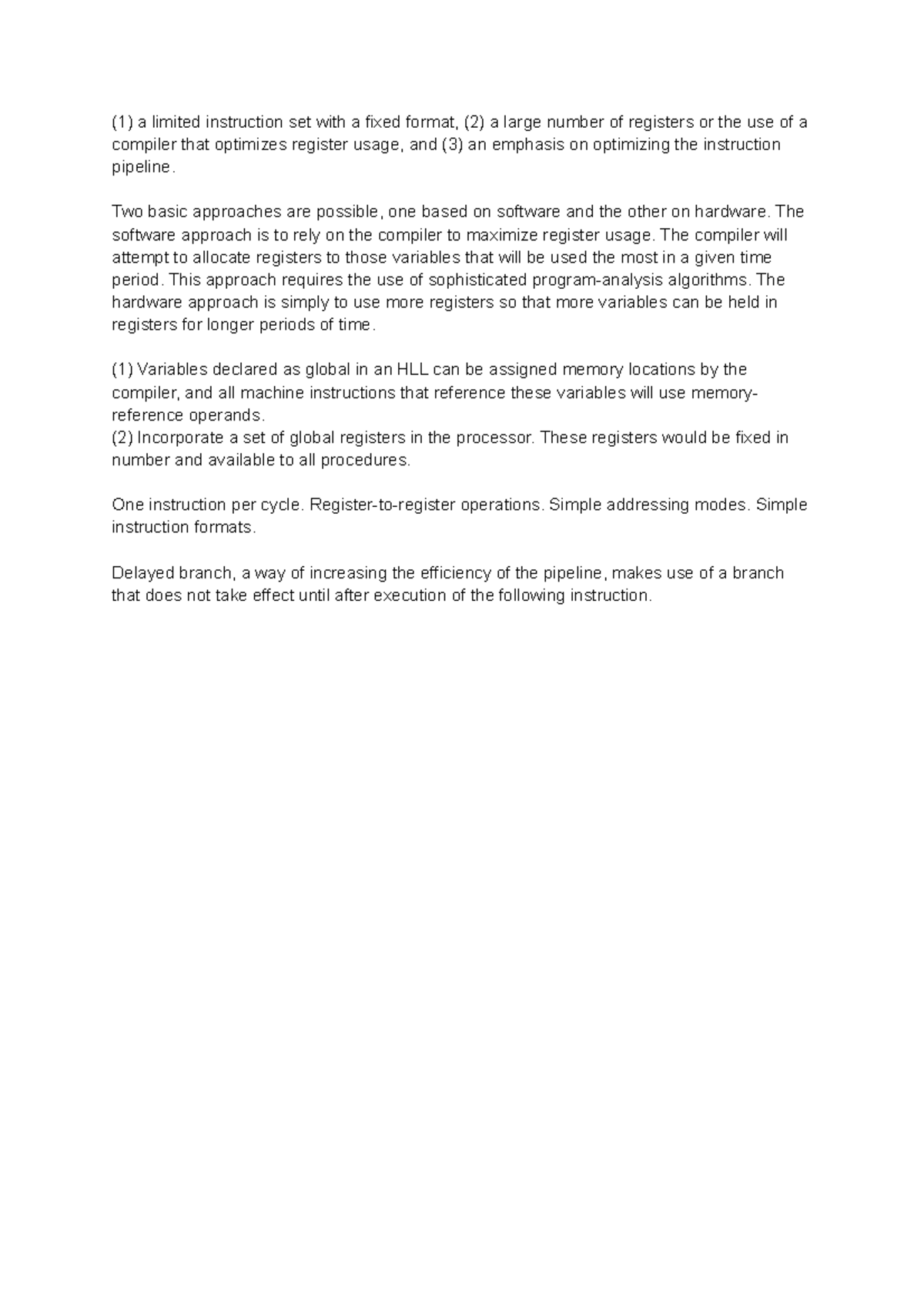 CEA 15 - good - (1) a limited instruction set with a fixed format, (2 ...