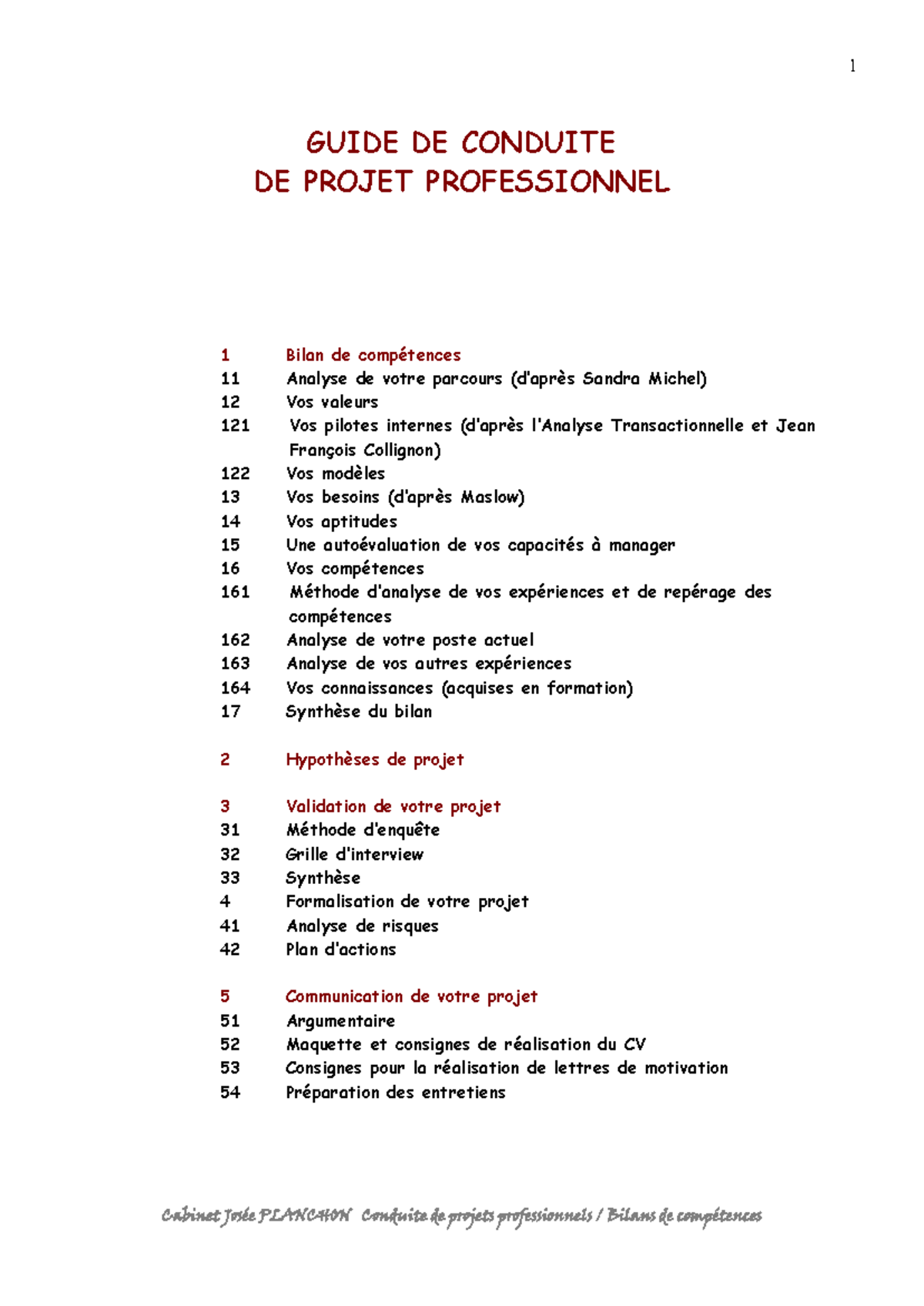 Guide DE Conduite DE Projet Professionne - Cabinet Josée PLANCHON Conduite de projets ...