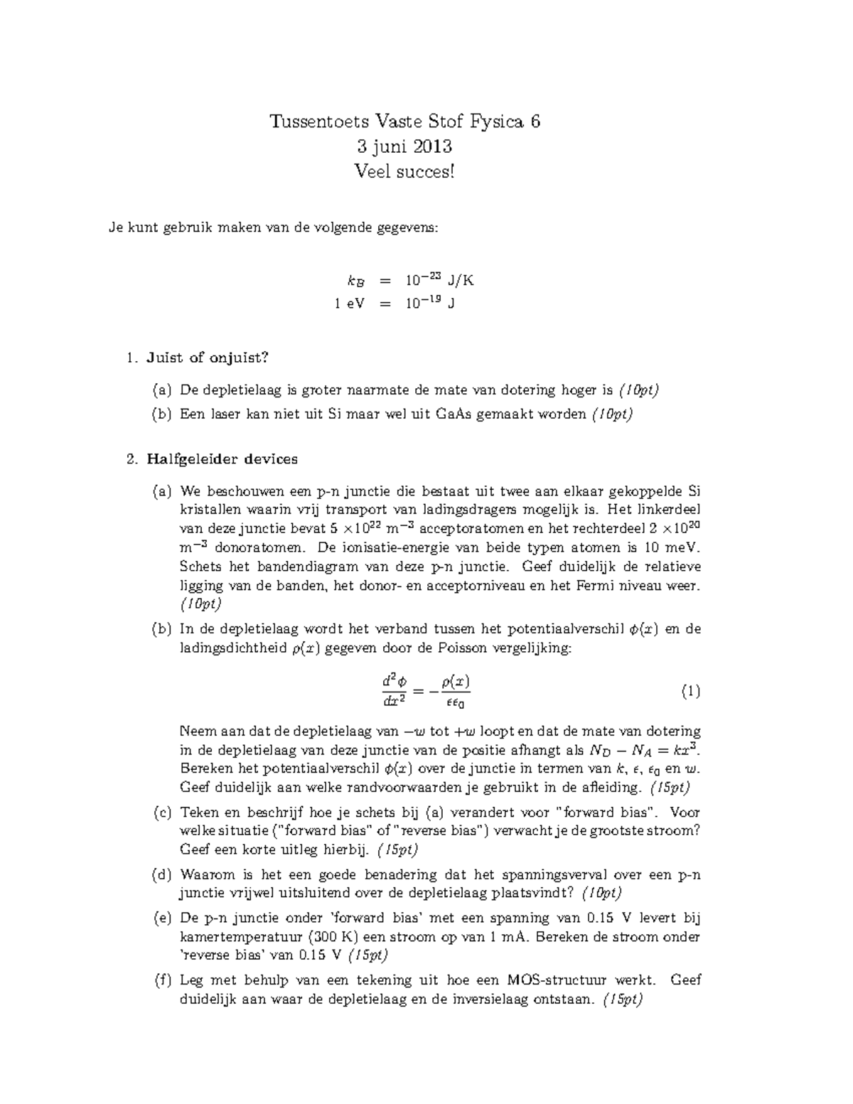 Tussentoets 2013 - 3, vragen en antwoorden - Tussentoets Vaste Stof ...
