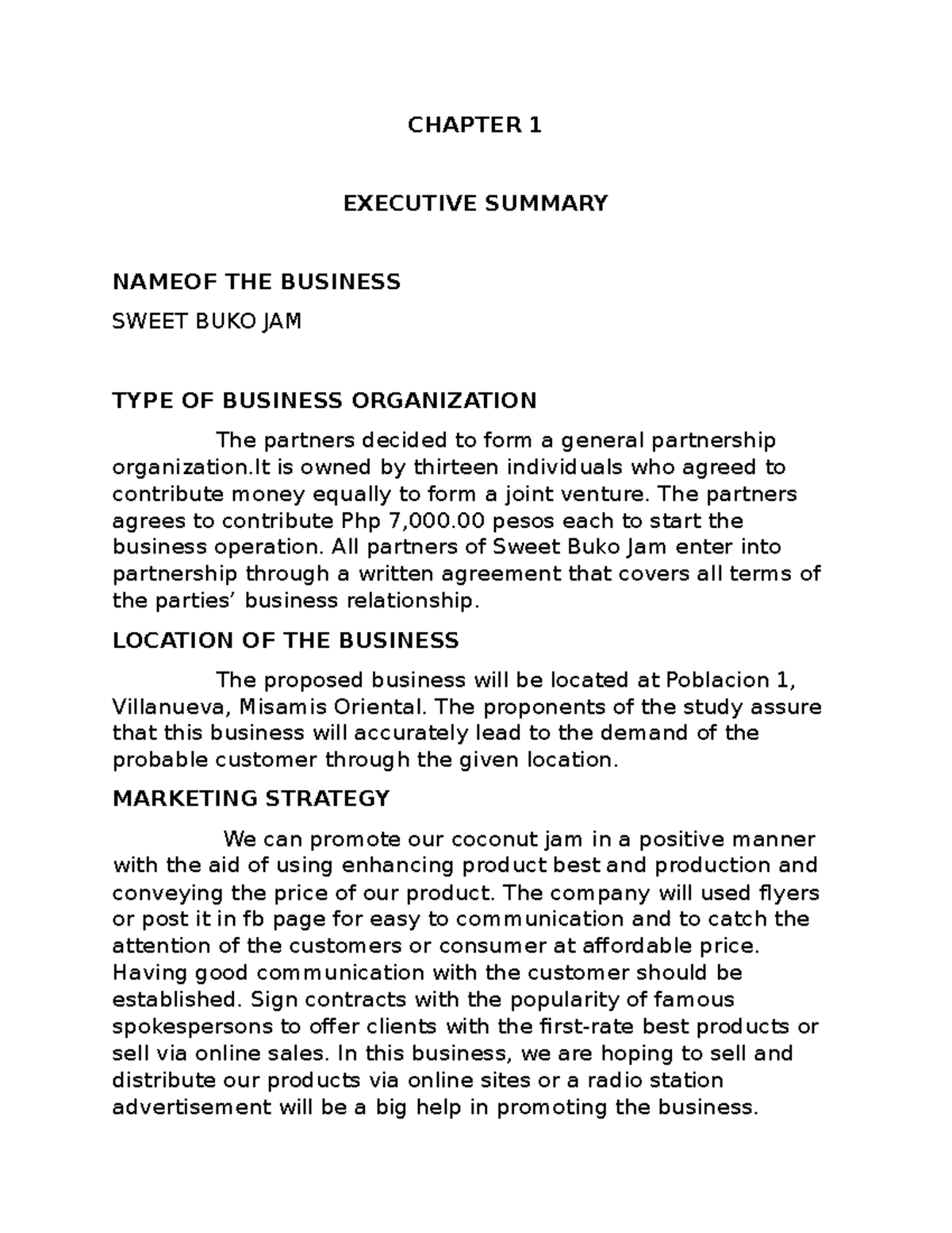 Mayang FS - feasibility study (incomplete) chapter 1,2,3 and etc etc ...