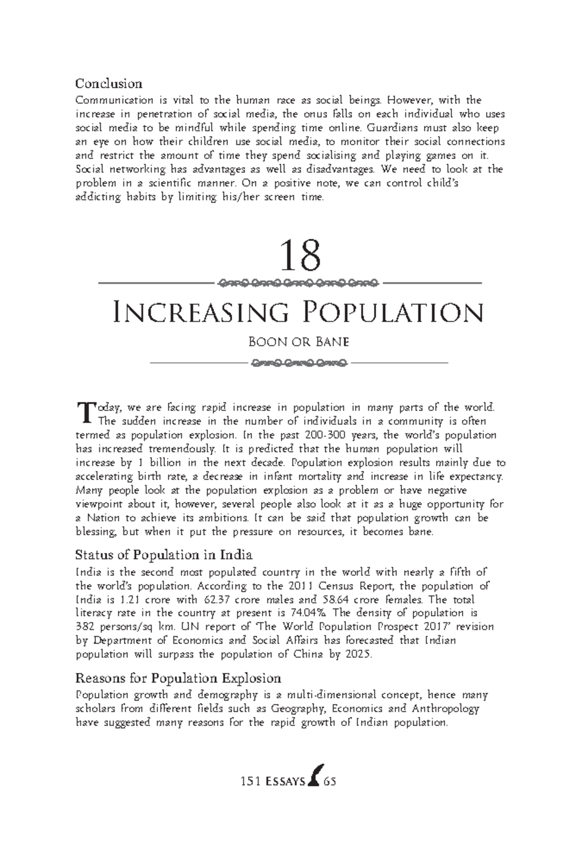 Increasing Population - Conclusion Communication is vital to the human ...