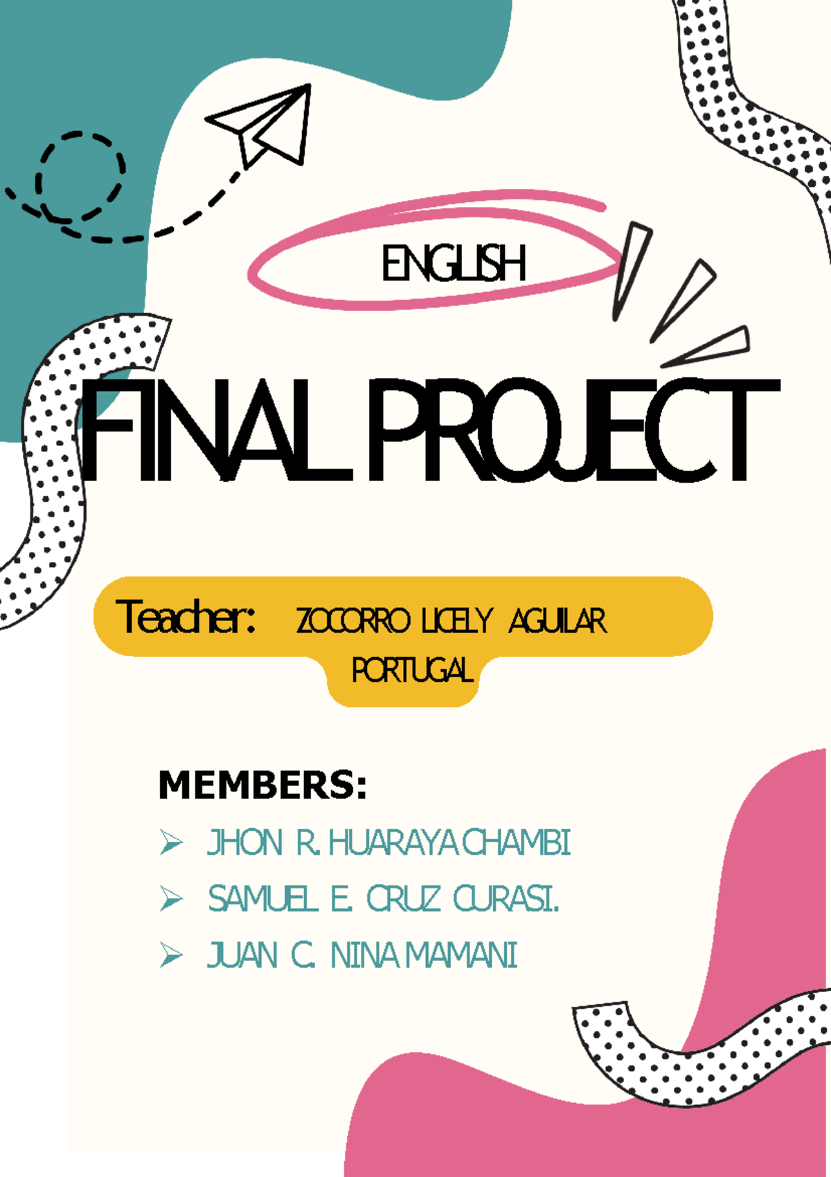 Gallito de las rocas -proyecto-final-ingles 2 - ENGLISH FINALPROJECT Teacher: ZOCORRO LICELY ...