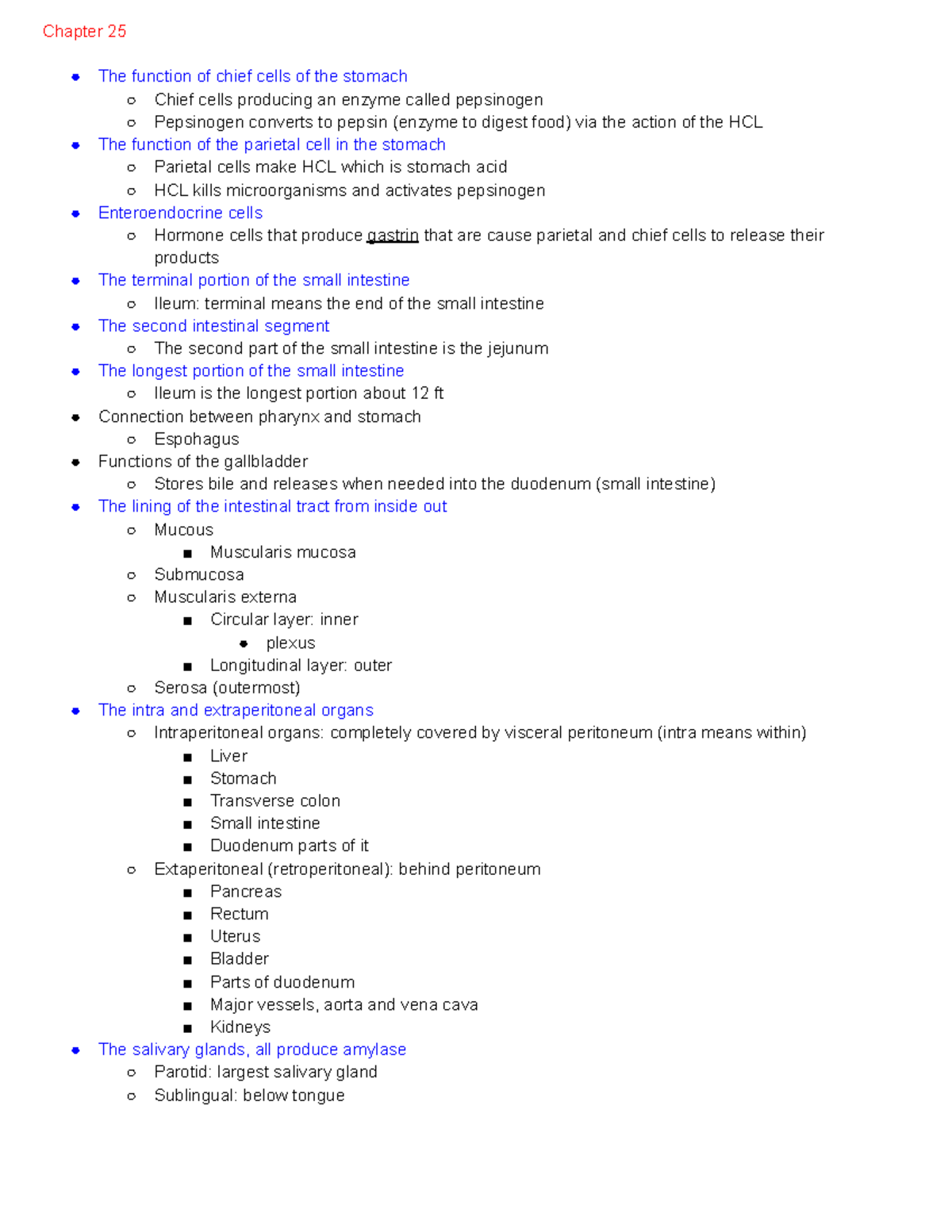 25, 26, 27 ANAT - Chapter 25, 26, 27 study guide for ANAT 260 quiz - Chapter 25 The function of ...
