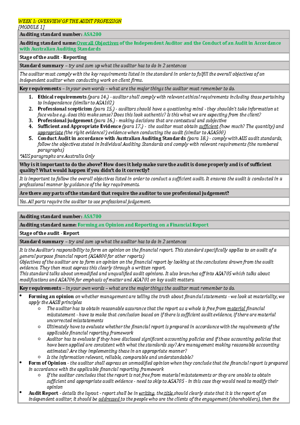 Audit Notes - 022522 - Studocu