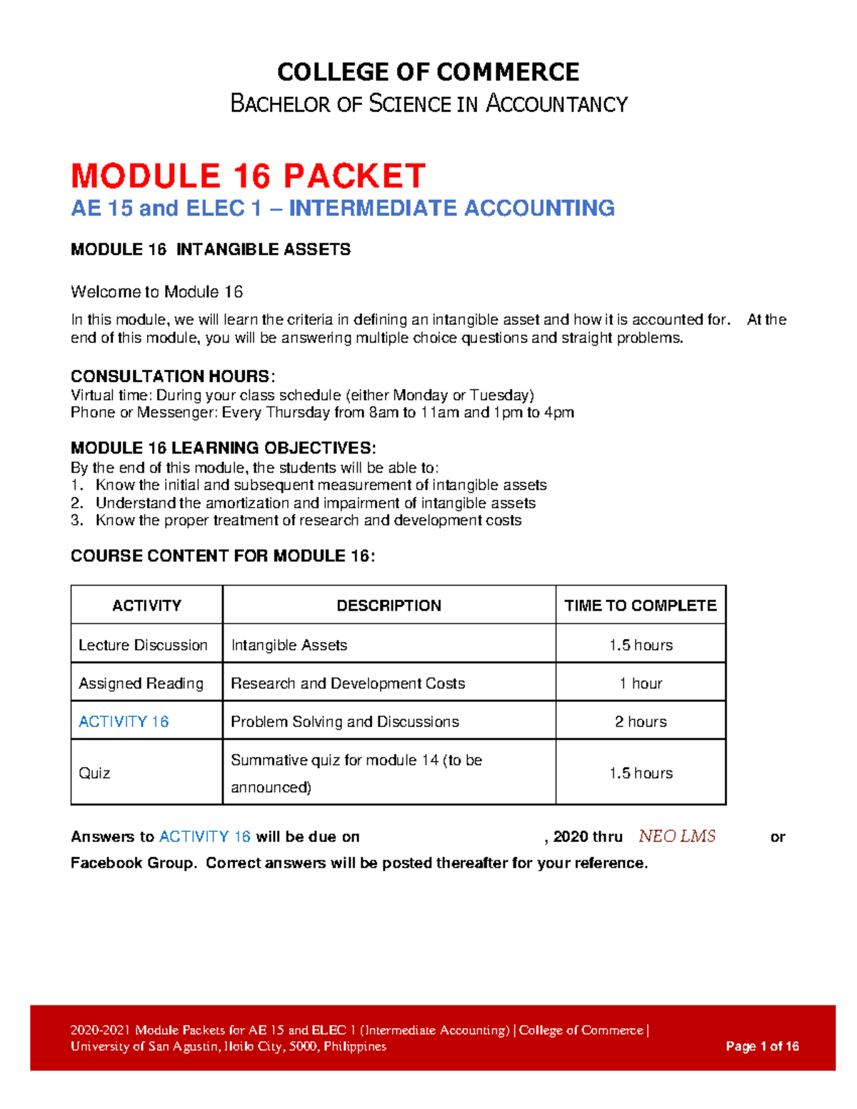 Elec 1 Modules 16 and 17 - Lecture notes 16-17 - BACHELOR OF SCIENCE IN ...