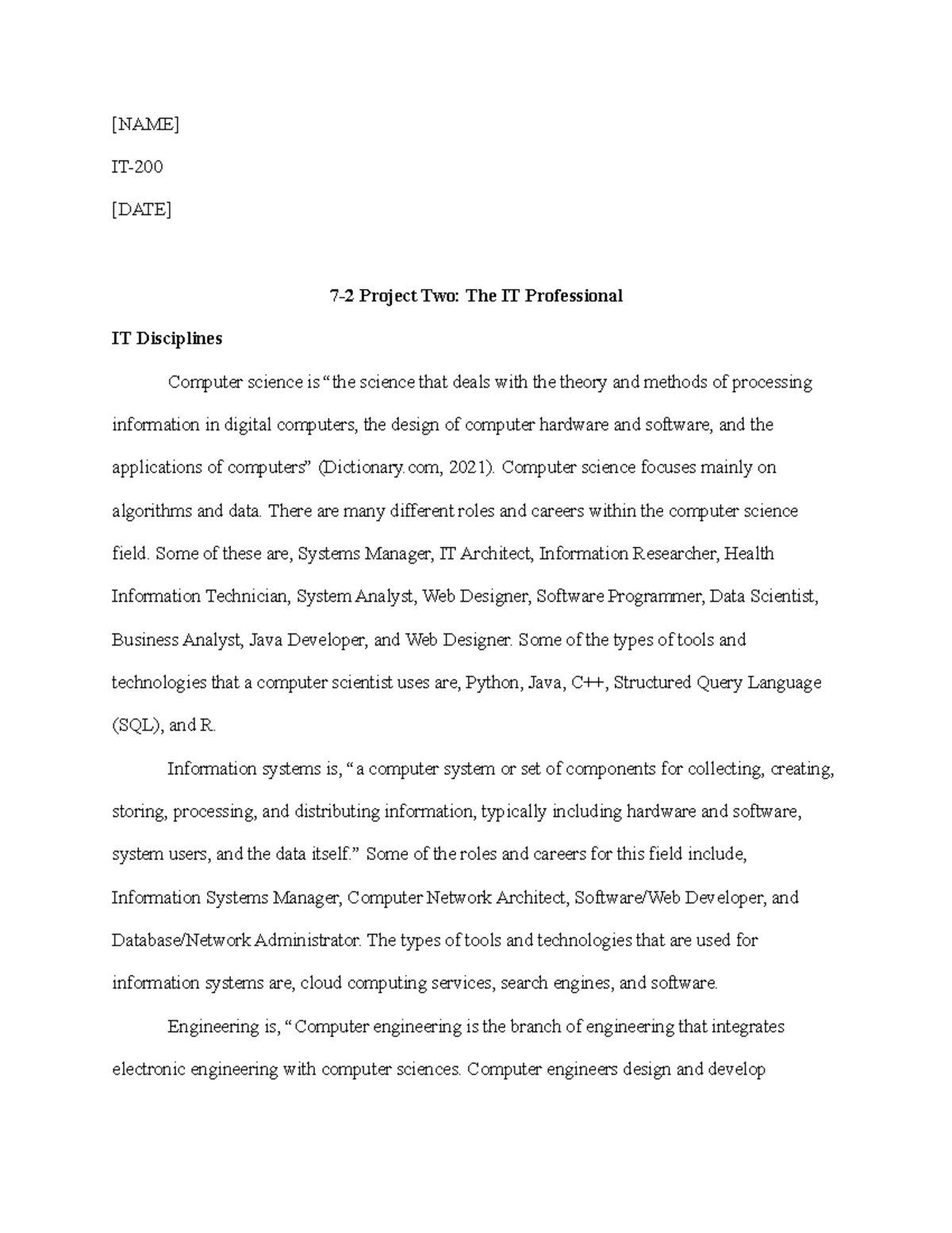 Graded 7-2 Project 2 - ...... - Q6053 - SNHU - Studocu