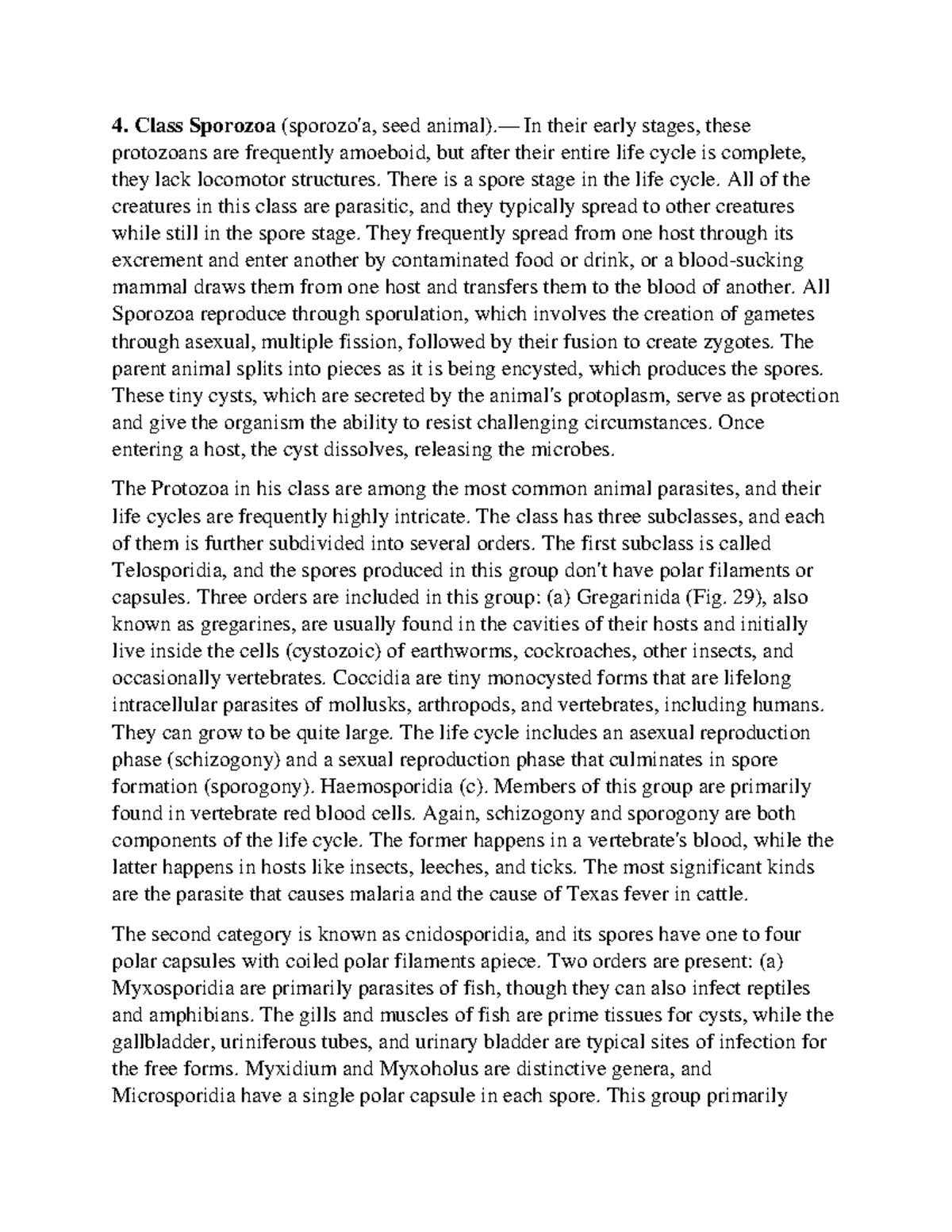Zoology Chapter 4 [ Phylum Protozoa IN Generai ] part 2 - Class ...