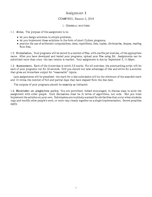 COMP9021 - UNSW Sydney - Principles of programming - Studocu