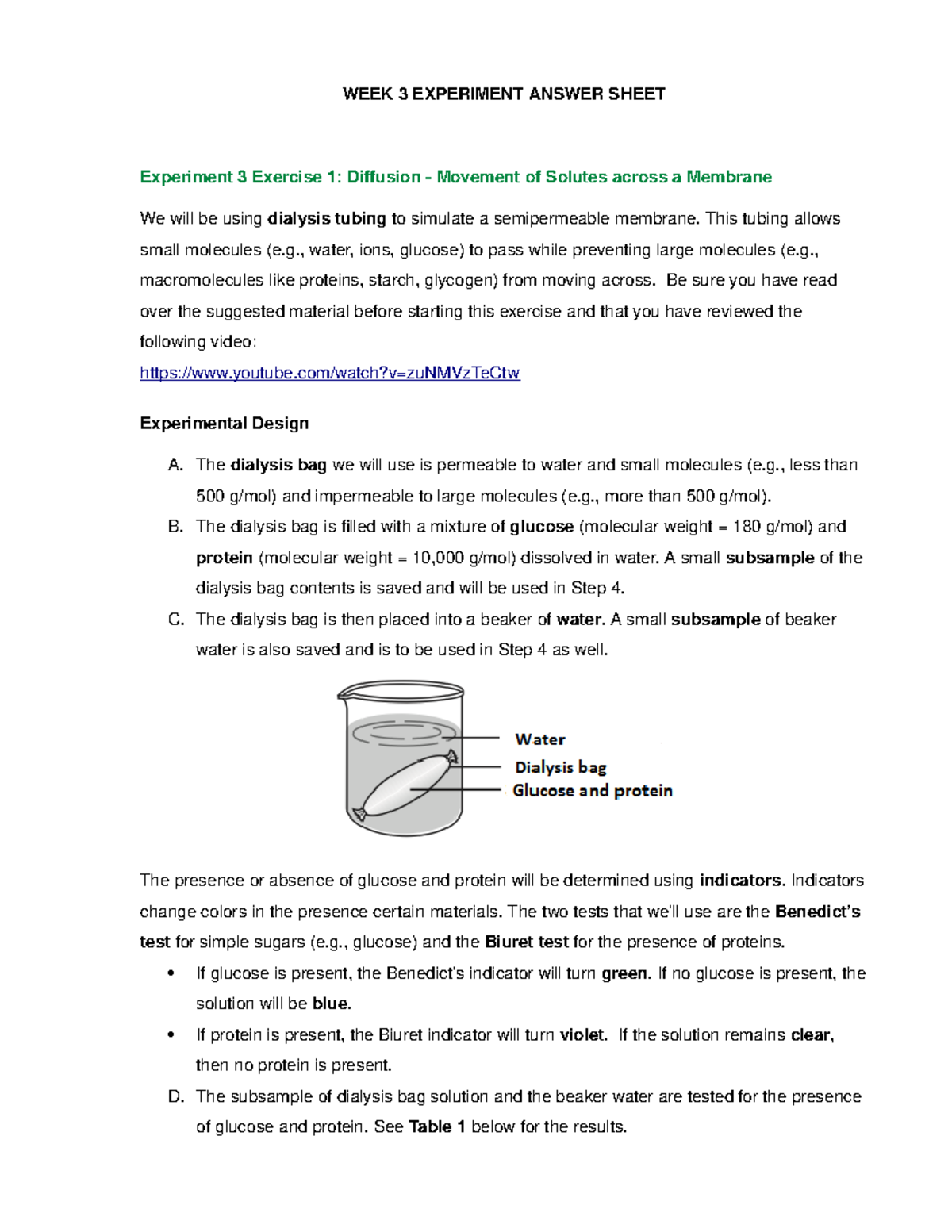 Unit 3 Experiment - WEEK 3 EXPERIMENT ANSWER SHEET Experiment 3 ...