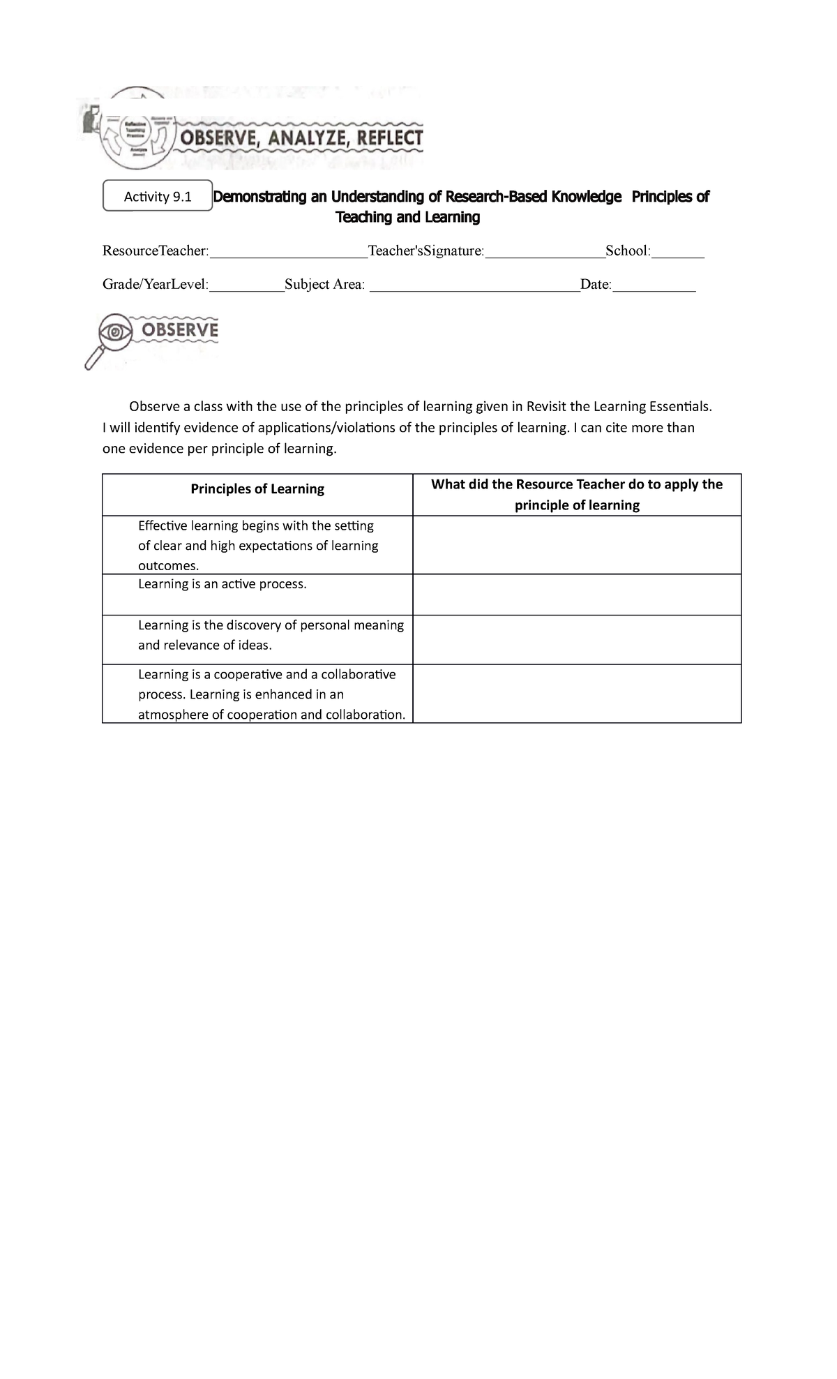 OS-LE9 edited - This is for the observers, for the field study students ...