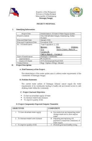 Mortuary - project proposal - Project Title: Rehabilitation of MP ...