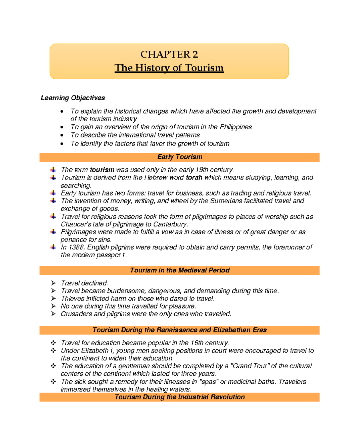 THC001 - Chapter 2 - Lecture - Learning Objectives To explain the ...