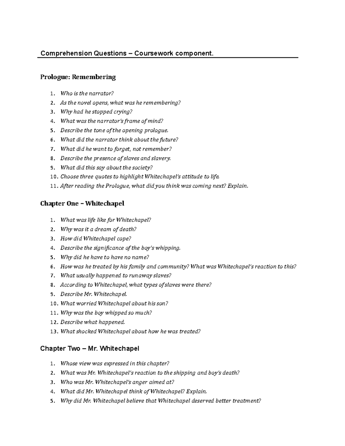 TLM Comprehension Questions - Comprehension Questions – Coursework ...