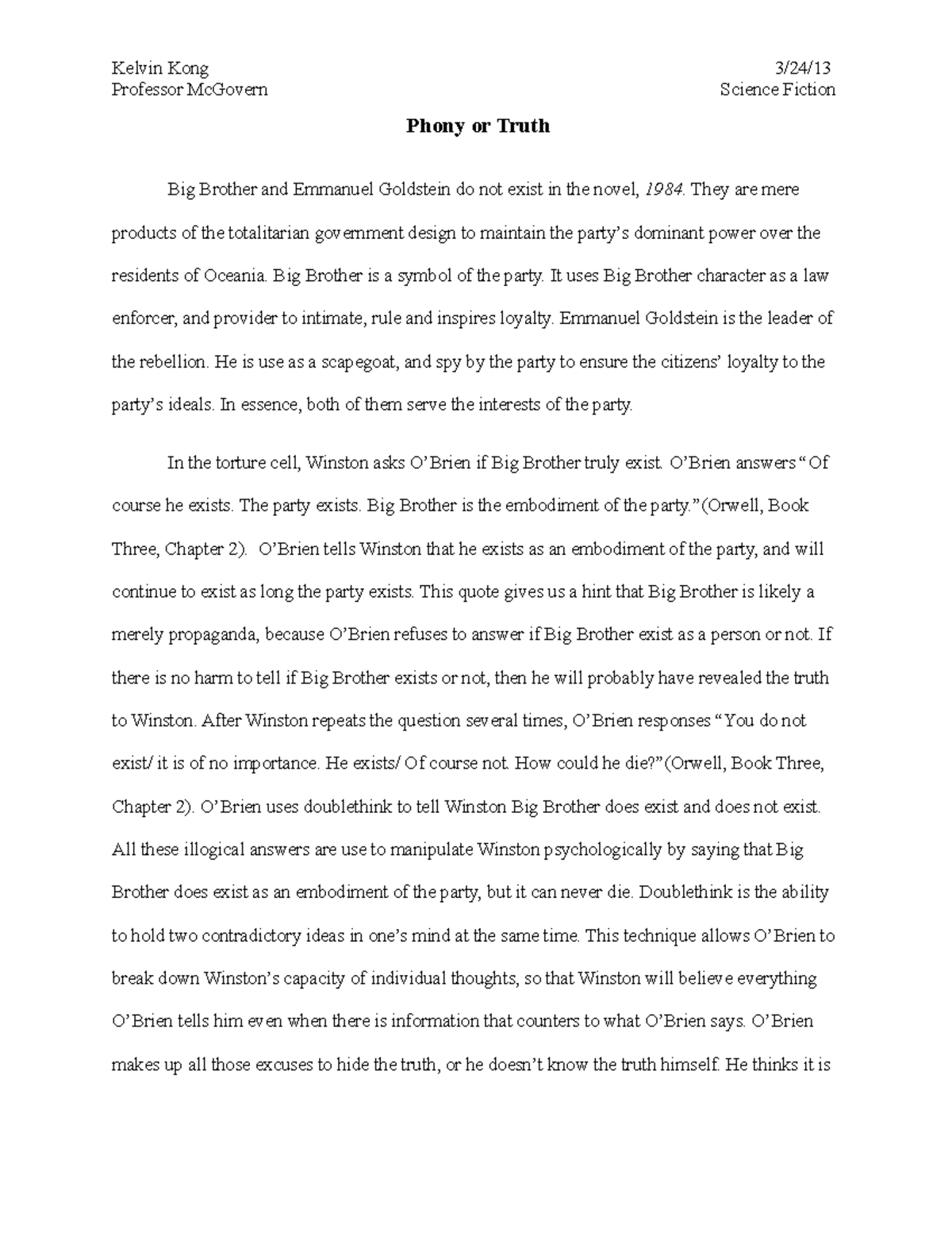 Second Interpetation - In the Project Goal section of the charter ...