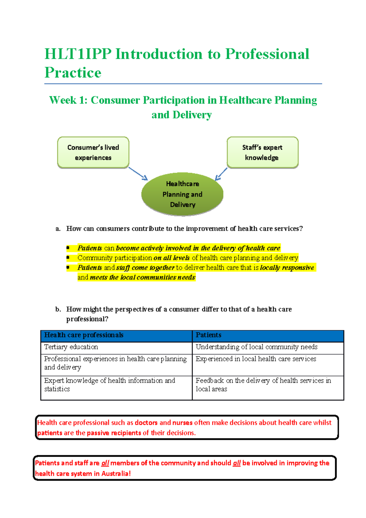 Lecture notes, all lectures - HLT1IPP Introduction to Professional ...