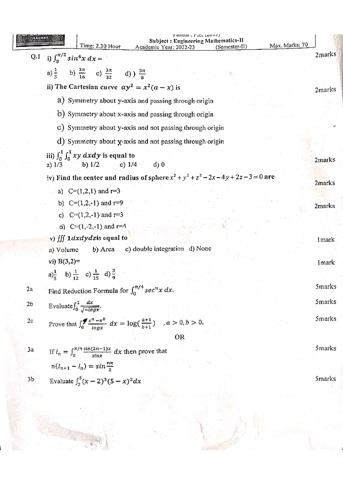 M2 practice Question Paper as per sppu pattern set1 - B.Tech - Studocu