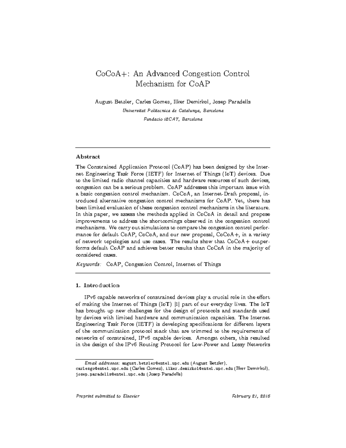 6 [BGD 15] Co Co A Plus Adhoc Nw 27 - CoCoA+: An Advanced Congestion ...