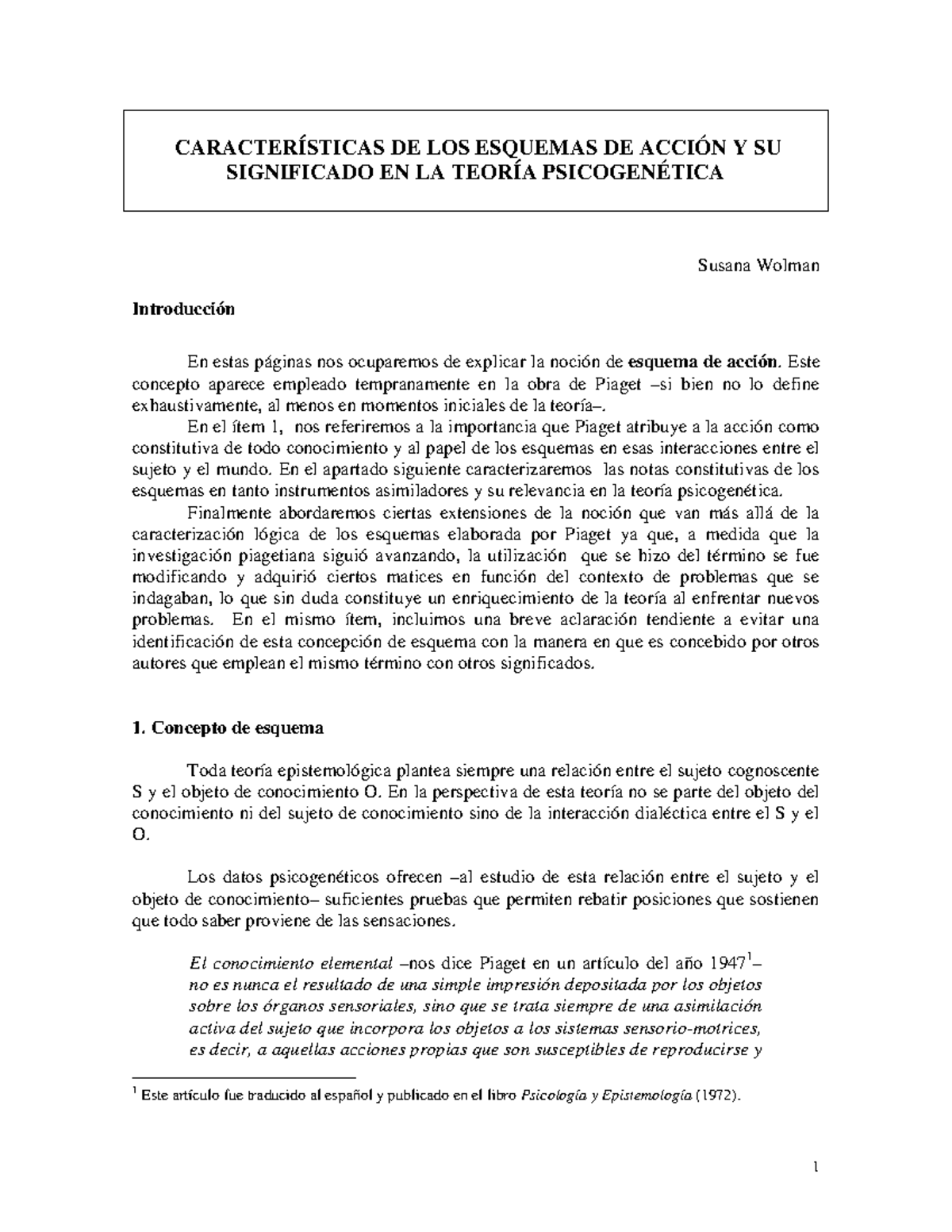Esquemas de acción 1 - KKIKK - CARACTERÍSTICAS DE LOS ESQUEMAS DE ...