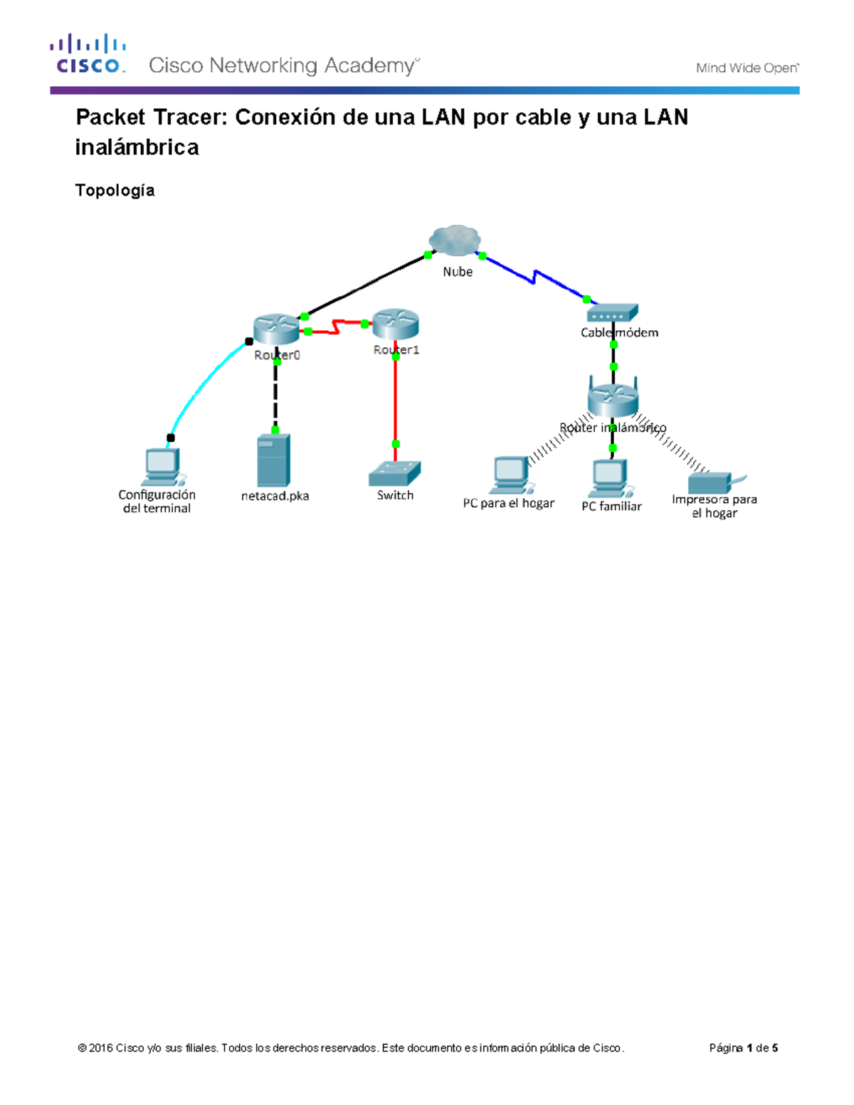 4.2.4.4 Packet Tracer - Connecting a Wired and Wireless LAN - Packet Tracer: Conexión de una LAN ...