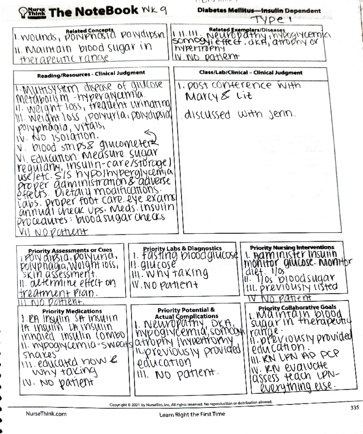 Nurse think notebook week 9 - ####### QH The NoteBook NK q Nurse Think ...
