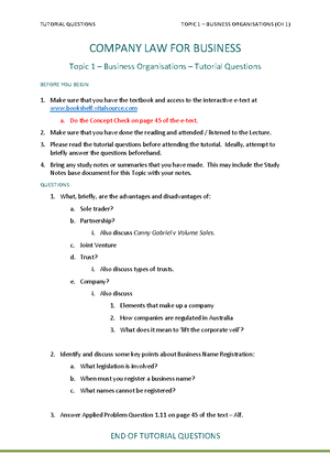 Module 7 - Tutorial Questions - Page 1 APPLIED CONTRACT LAW Tutorial for Module 7 3 Questions ...