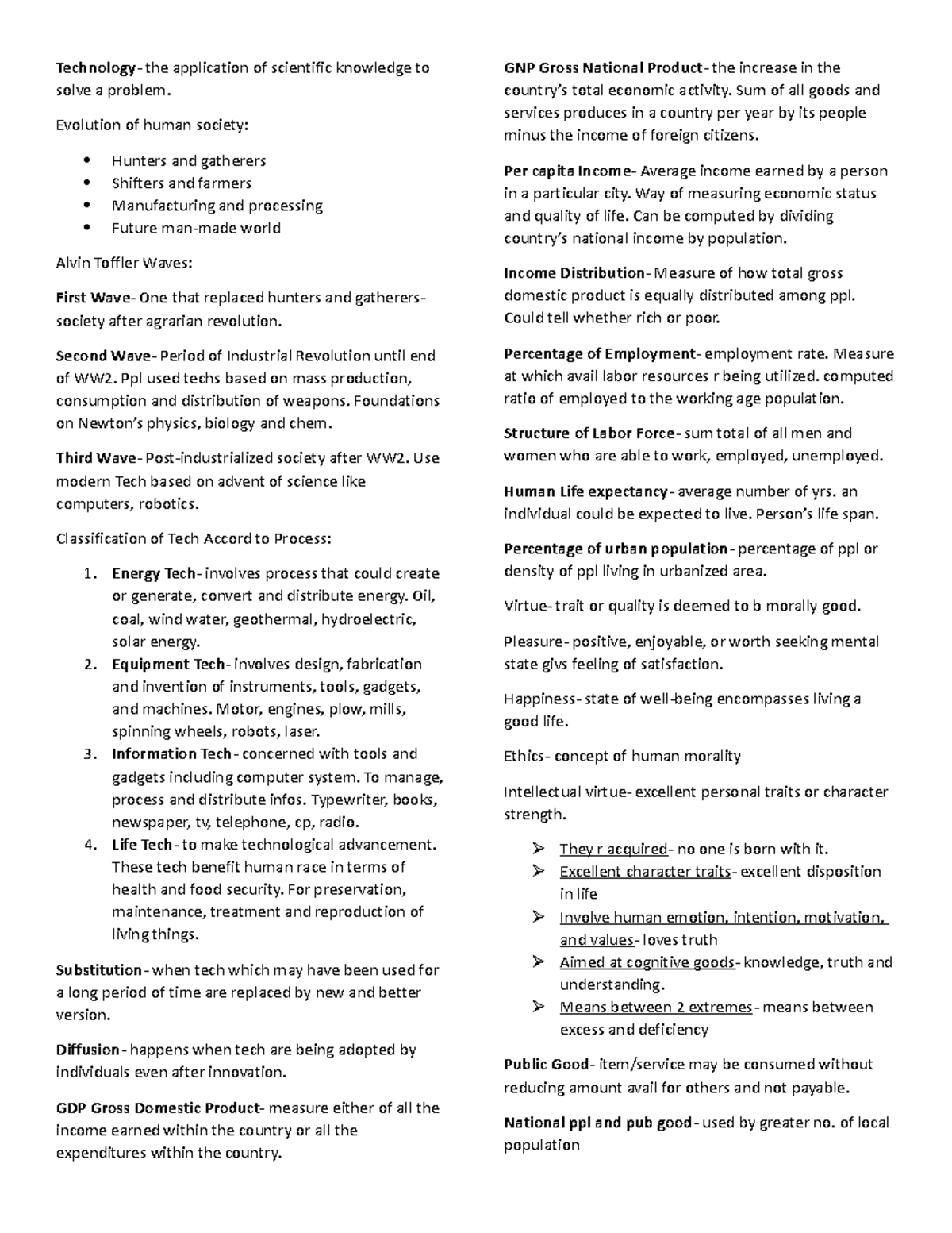 STS - STS - Technology- the application of scientific knowledge to ...