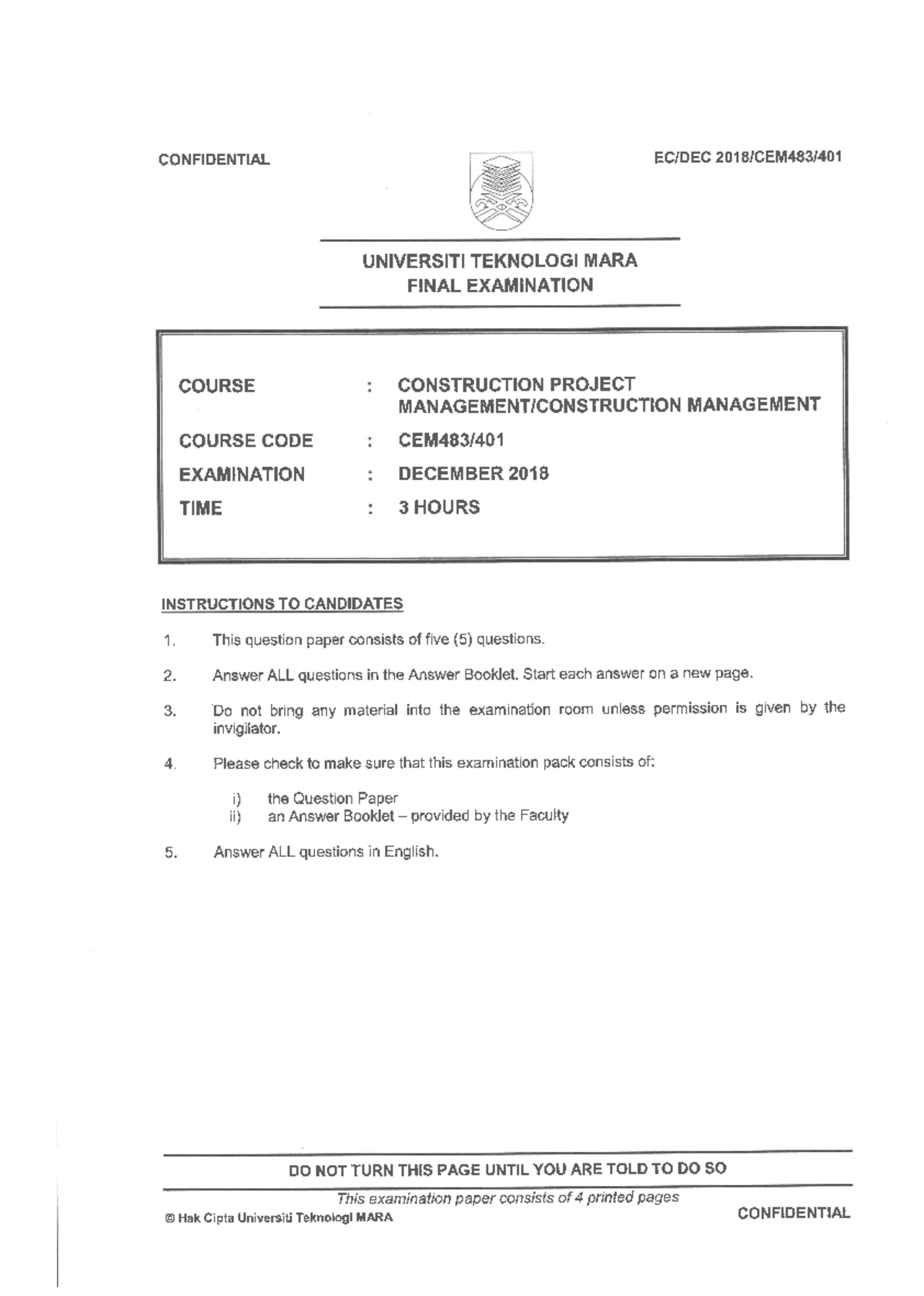 project management - Civil Engineering (infrastructure) - Studocu