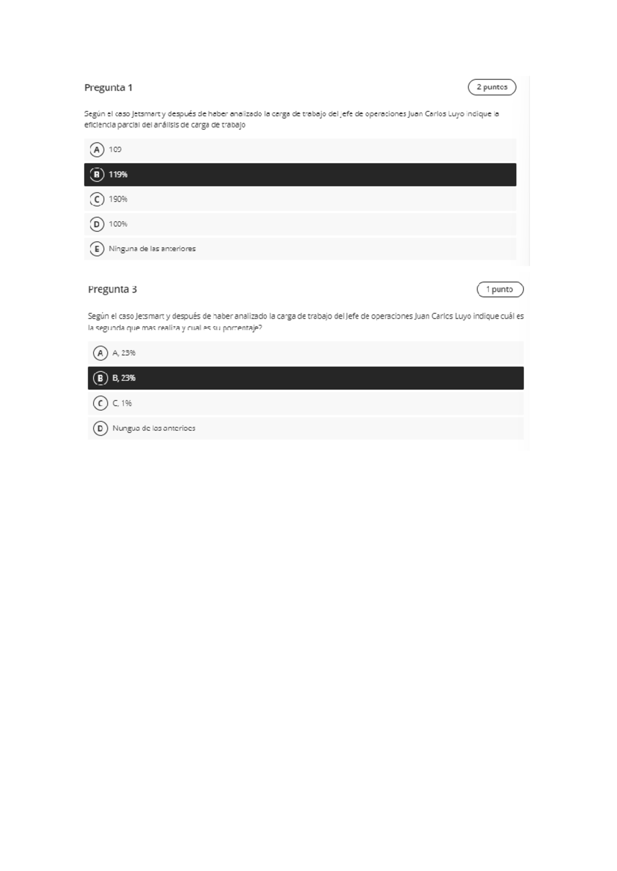 Banco de preguntas PC 2 - Diseño Org. - Pregunta 1 2 puntos Según el caso Jetsmart y después de ...