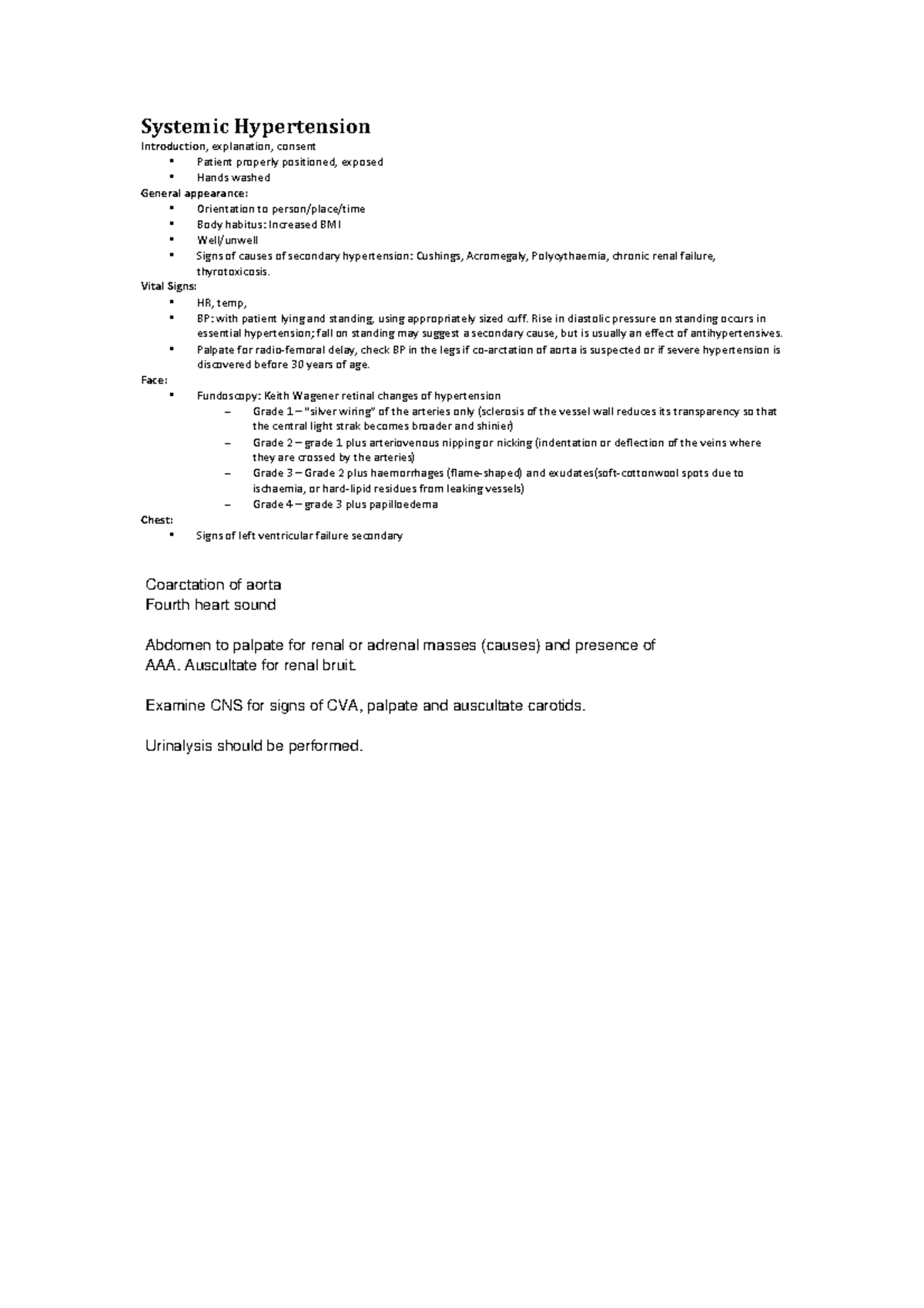 Summary - lecture - talley & o connor summary - Systemic Hypertension ...