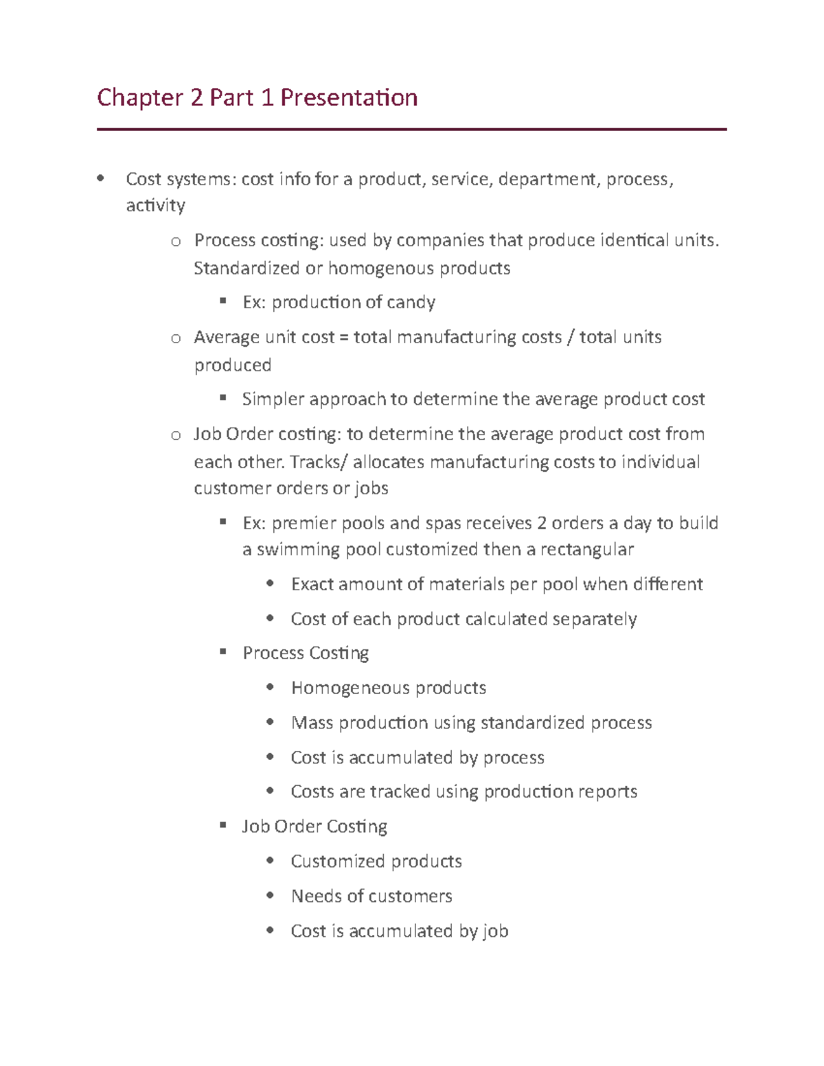 Chapter 2 Part 1 Presentation - Chapter 2 Part 1 Presentation Cost ...